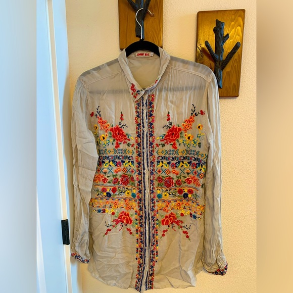 Johnny Was | Tops | Johnny Was Embroidered Top | Poshmark